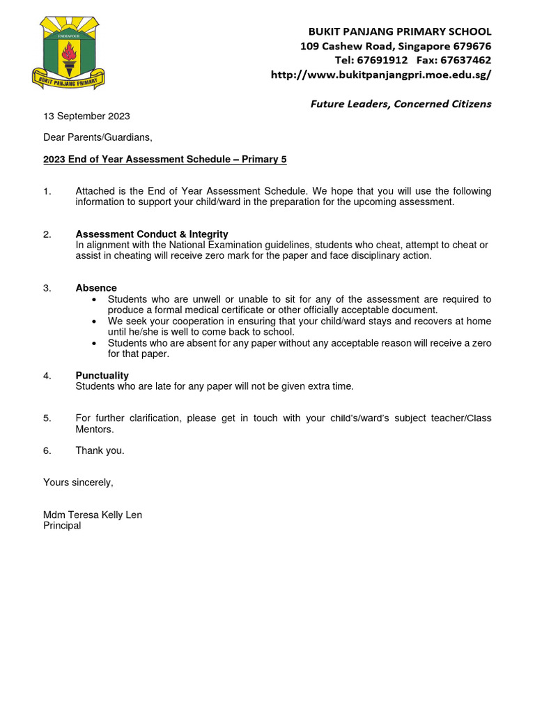 2023 EOY Assessment Details P5 (Updated) - 5 | PDF