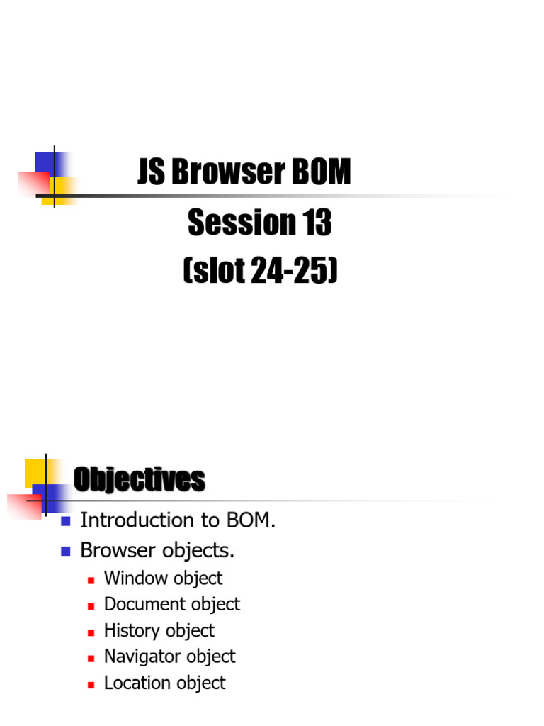 Slide15 BrowserBOM | PDF | Document Object Model | Window (Computing)