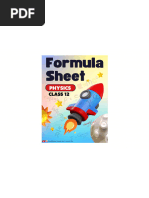 Class 11 Chemistry Formula Sheet. | PDF