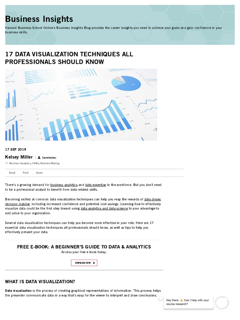 17 Important Data Visualization Techniques - HBS Online | PDF | Pie ...