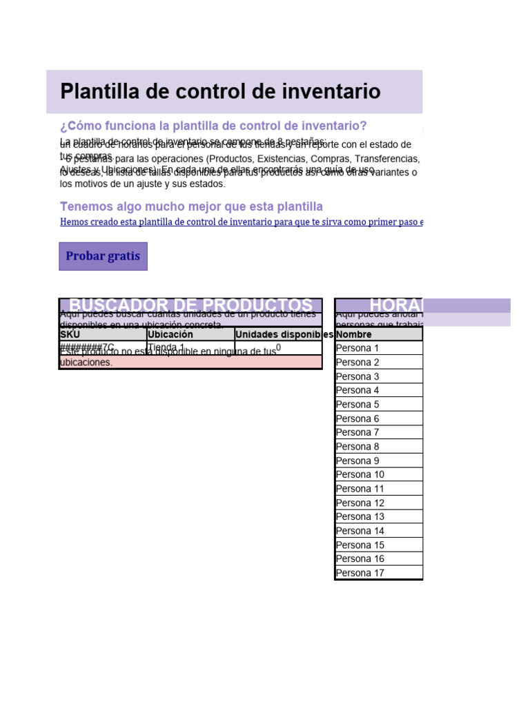 Plantilla de Control de Inventario Excel | PDF | Nike | Código de barras
