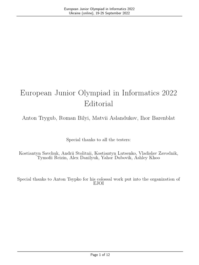 Editorial | PDF | Time Complexity | Combinatorics