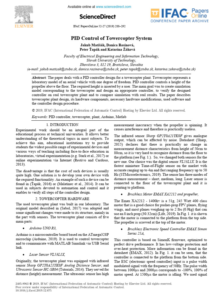 Función de Transferencia Tower Copter | PDF | Slovakia | Simulation