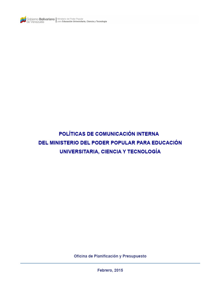 Politicas de Comunicacion Interna | PDF | Comunicación | Información