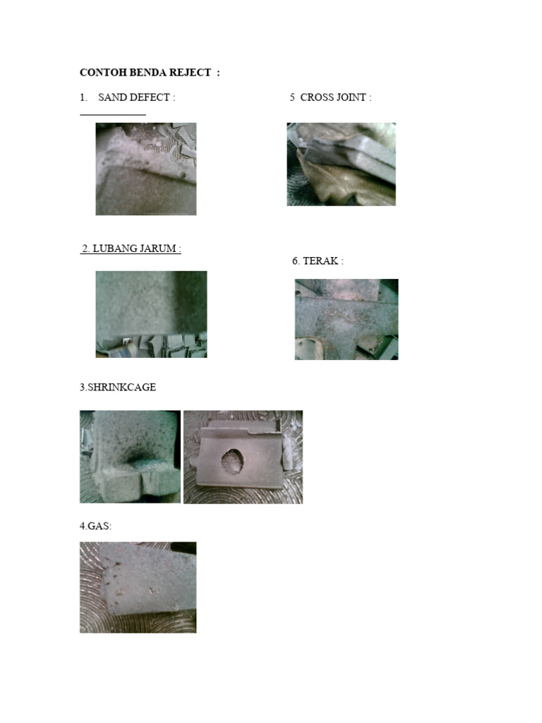 Contoh Benda Reject | PDF