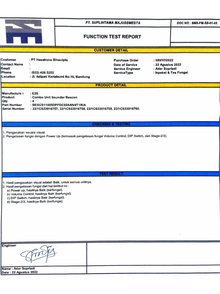Certificate Sounder & Beacon | PDF