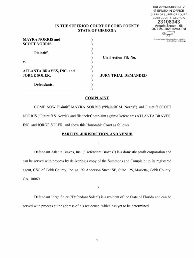 Norris v. Atlanta Braves | PDF