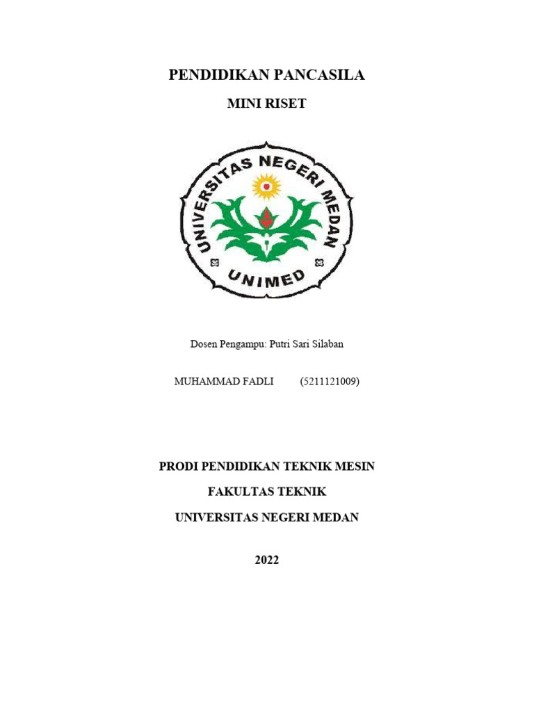 Mini Riset Pendidikan Pancasila | PDF