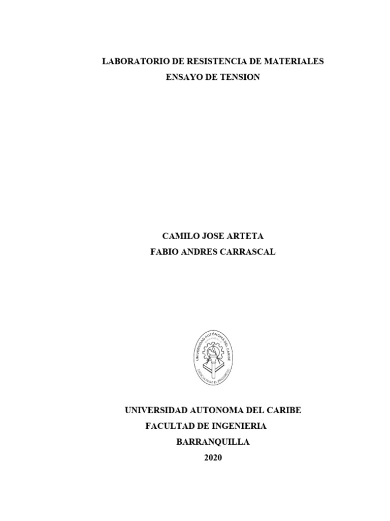 Ensayo de Tension | PDF | Deformación (ingeniería) | Estrés (Mecánica) Ensayo de Tension | PDF | Deformación (ingeniería) | Estrés (Mecánica)