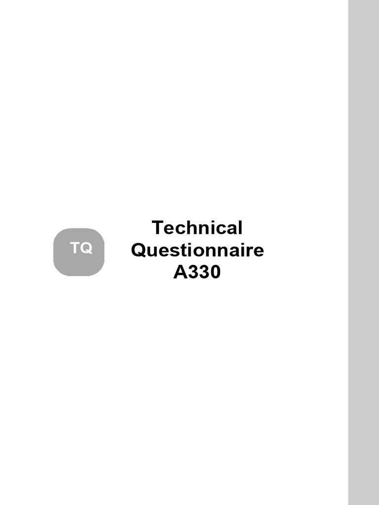 A330 Technical Questionnaire | PDF | Runway | Valve