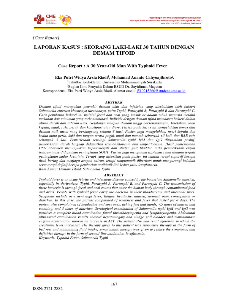 Case Report Tifoid Fever | PDF | Pengembangan Diri | Kesehatan Holistik
