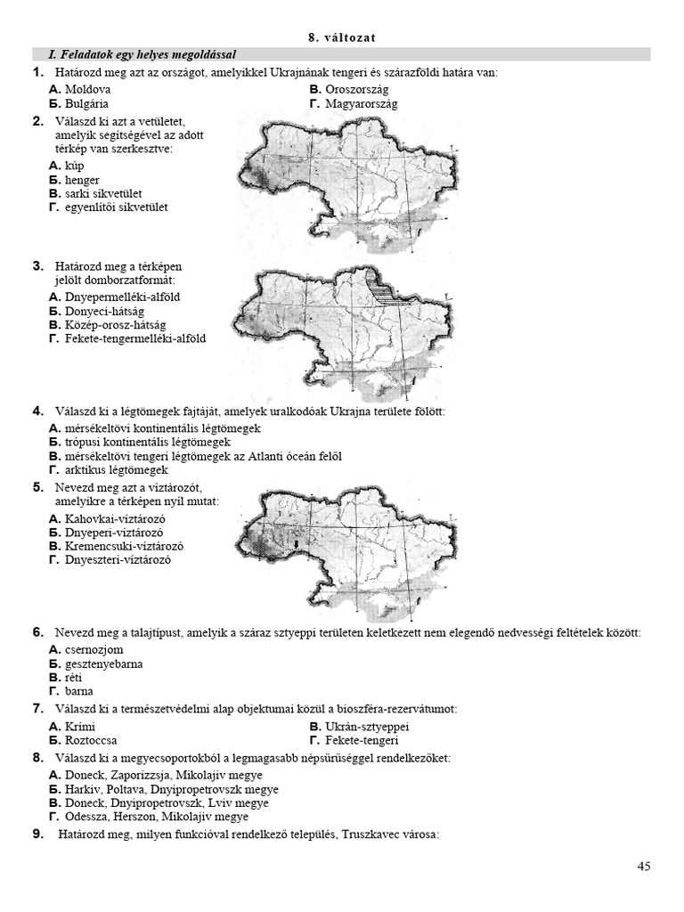 Foldrajz 08 Valtozat | PDF