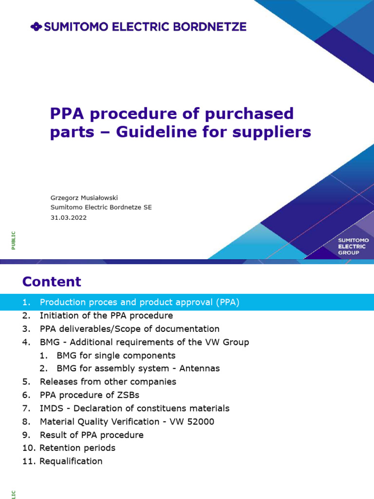 Sumitomo - PPA - Procedure - of - Purchased - Parts - Guideline - For ...