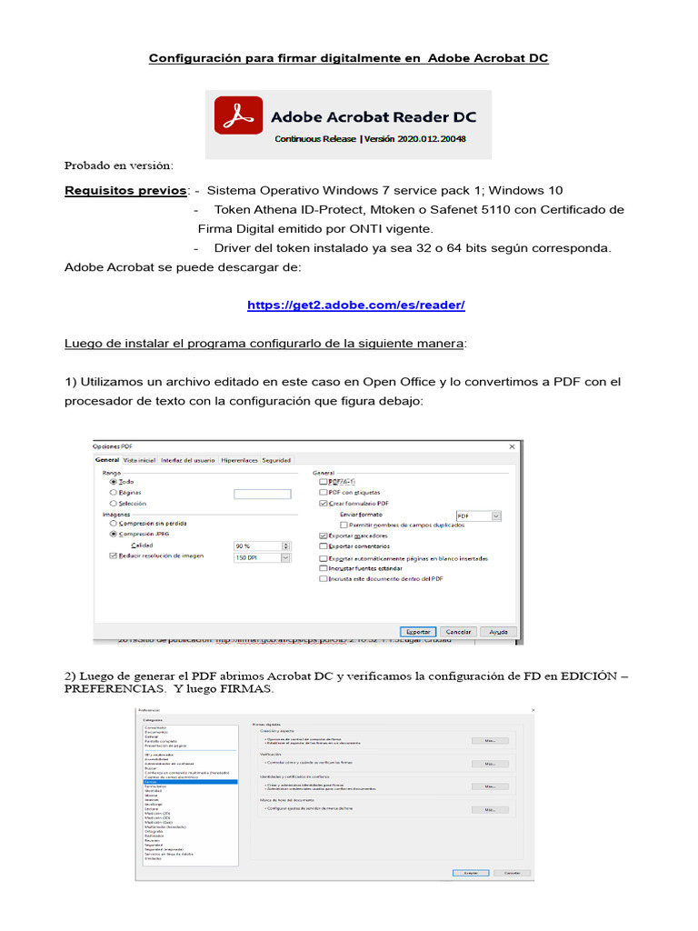 Configuración para Firmar Digitalmente en Adobe Acrobat DC | PDF