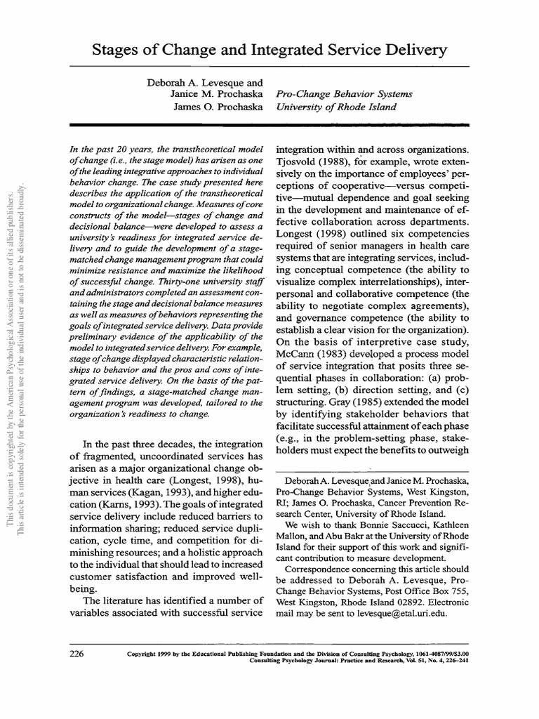 Stages of Change | PDF | Self Efficacy | Behaviorism