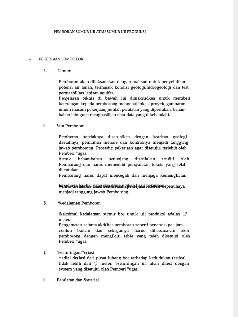 Pemboran Sumur Uji Atau Sumur Uji Produksi | PDF | Teknologi & Rekayasa