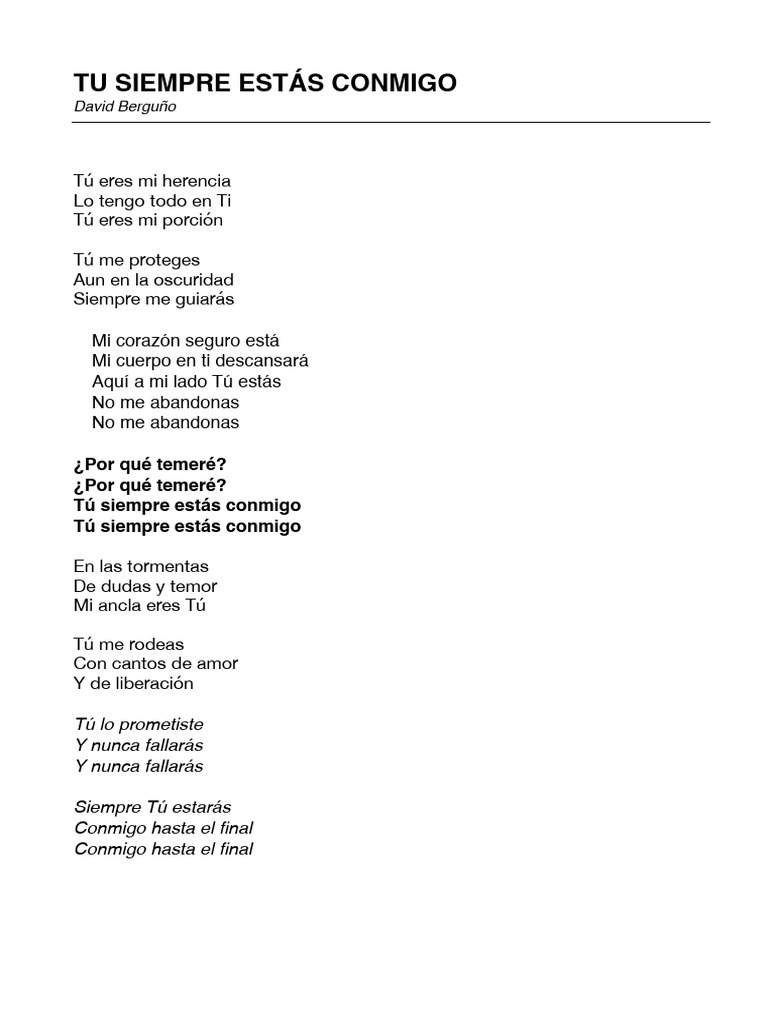 Tu Siempre Estas Conmigo | PDF