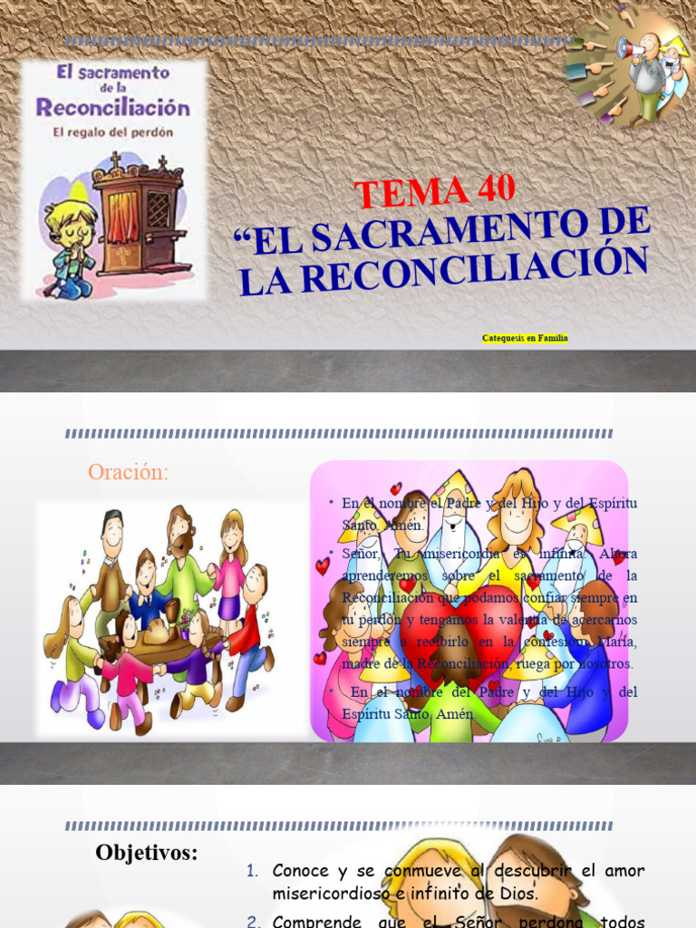 Tema 40. El Sacramento de La Reconciliación Niños | PDF | Iglesia ...