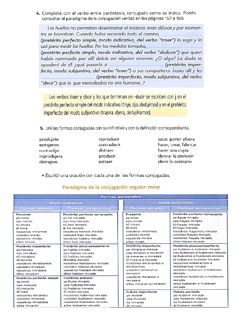 Tiempos Verbales Conjugación De Verbos Pdf