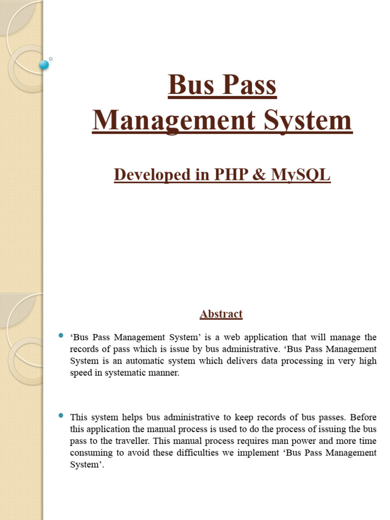 BUS Pass MS PPT W0uvuq | PDF | Operating System | Php