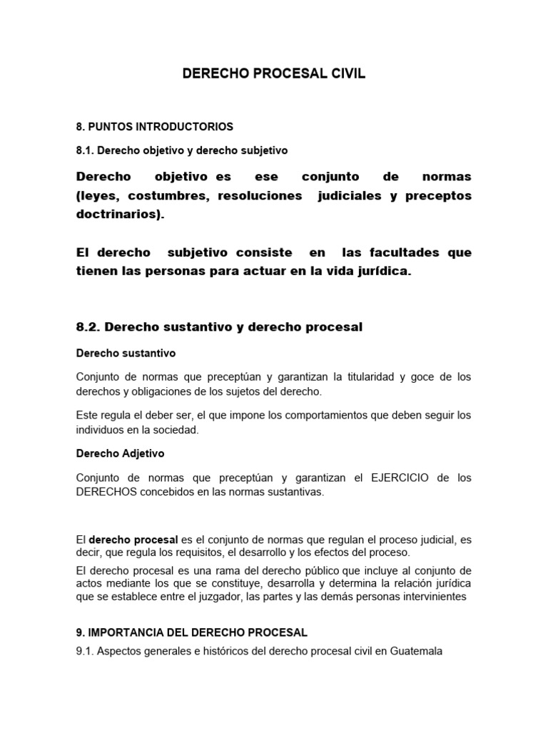 Introducción al Derecho Procesal Civil | PDF | Ley procesal | Jurisdicción