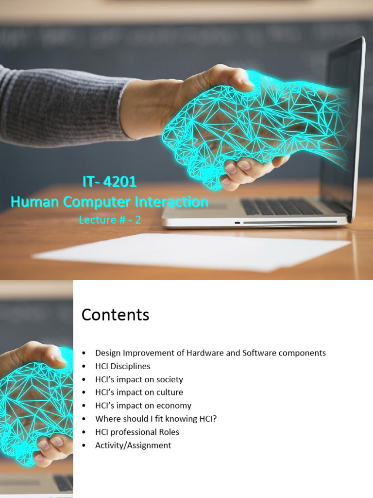 IT - 4201, HCI, Lecture - 2 | PDF | Graphical User Interfaces | Computing IT - 4201, HCI, Lecture - 2 | PDF | Graphical User Interfaces | Computing