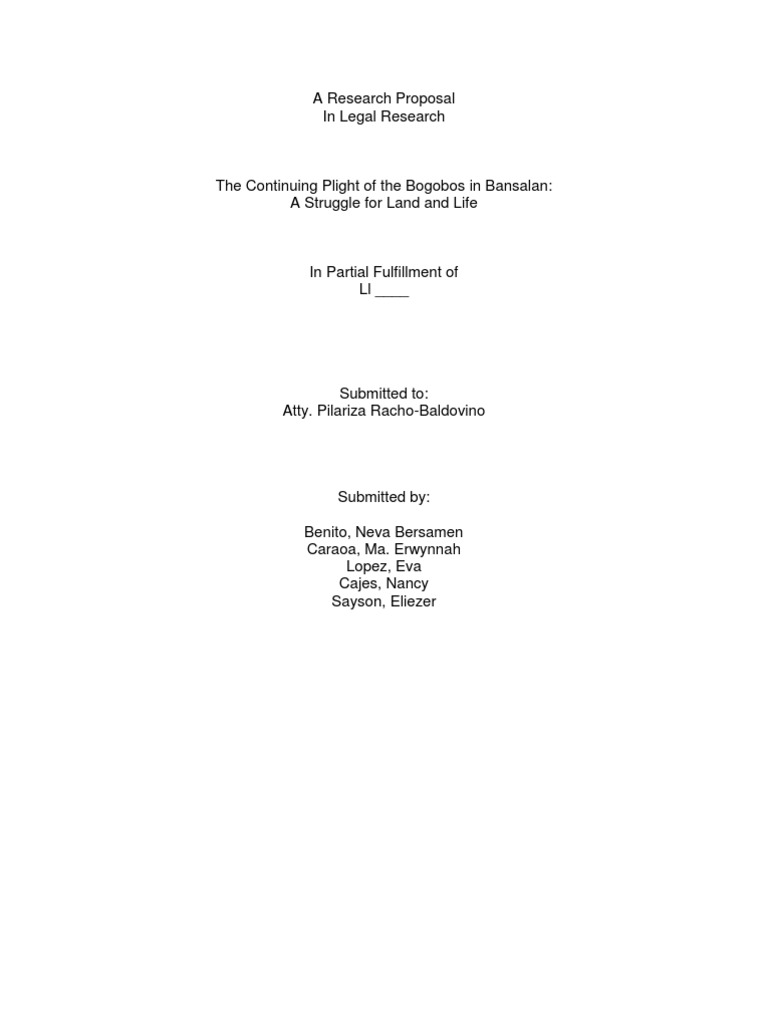 Proposal - Legal Research | PDF | Justice | Crime & Violence