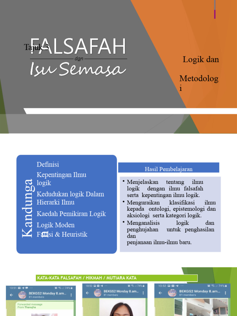Definisi dan Kepentingan Ilmu Logik | PDF