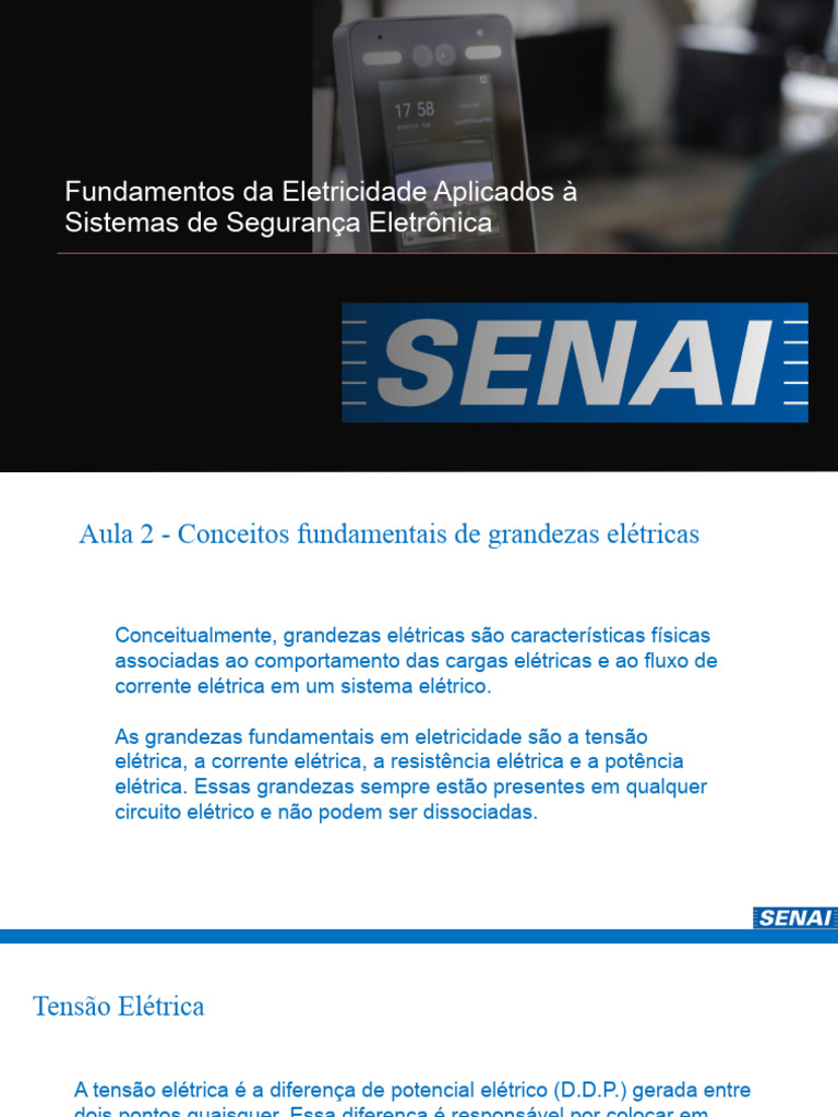 Aula 02 Senai - Fundamentos Da Eletricidade Aplicados À Sistemas de ...
