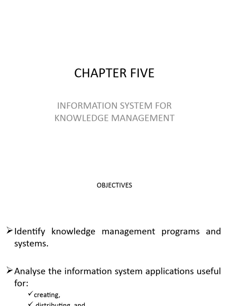 5.mis Chapter 5 Is For Knowlege MGMT | PDF | Artificial Intelligence | Intelligence (AI) & Semantics