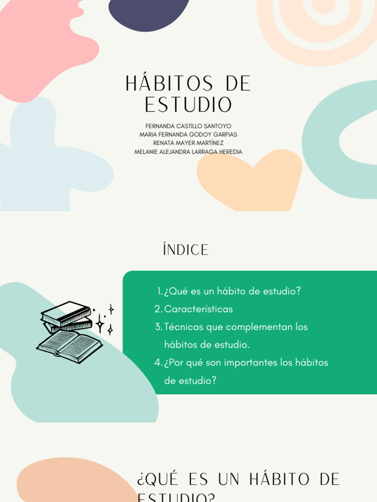 HÁBITOS de estudio | PDF | Aprendizaje | Habilidades de estudio