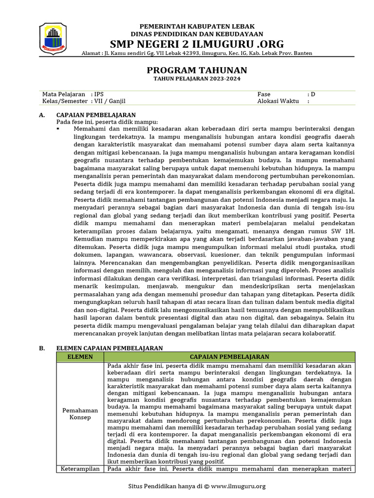 Program Tahunan | PDF | Karier & Perkembangan | Kesehatan Holistik