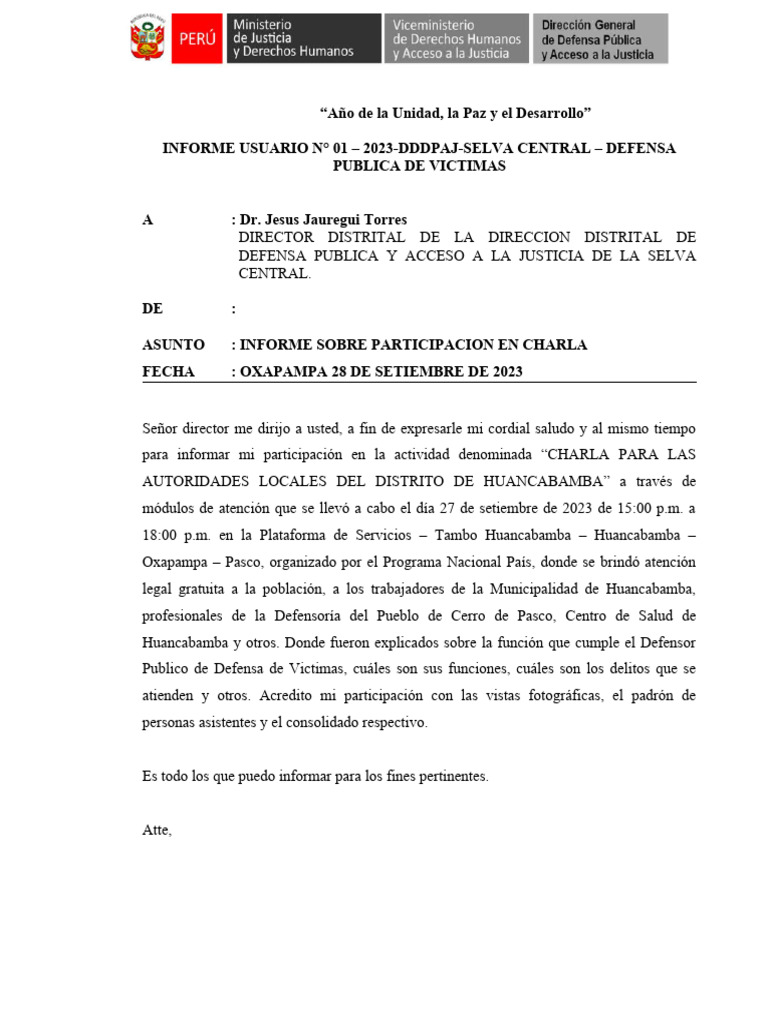 Informe de Charla | PDF