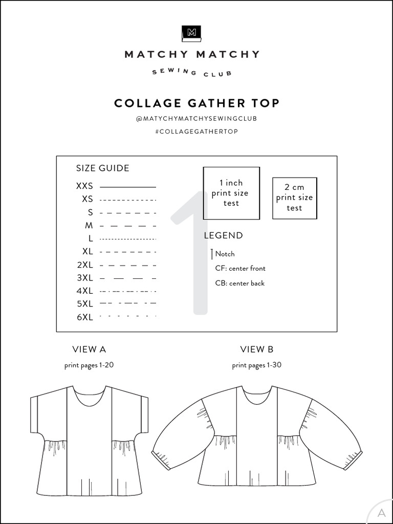 Collage Gather Top Print at Home | PDF