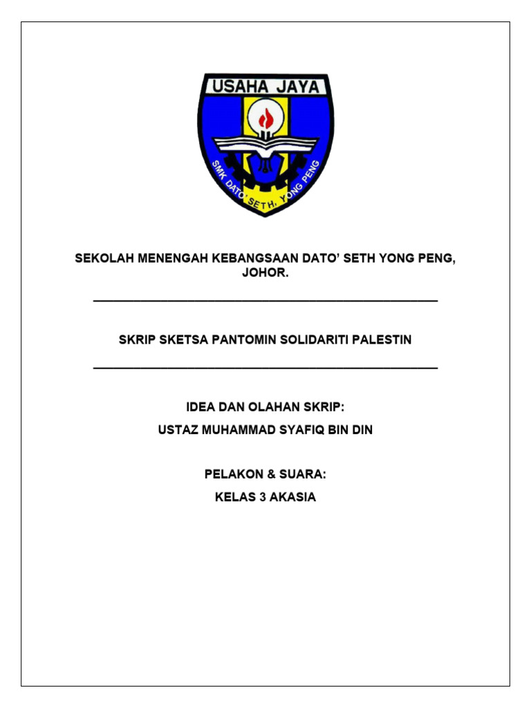 Sketsa Pentomin Palestin New | PDF