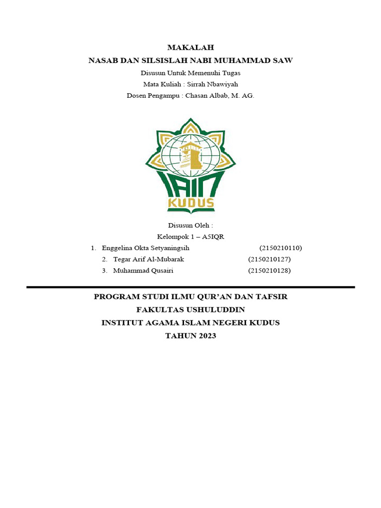Nasab Dan Silsilah Nabi Muhammad | PDF