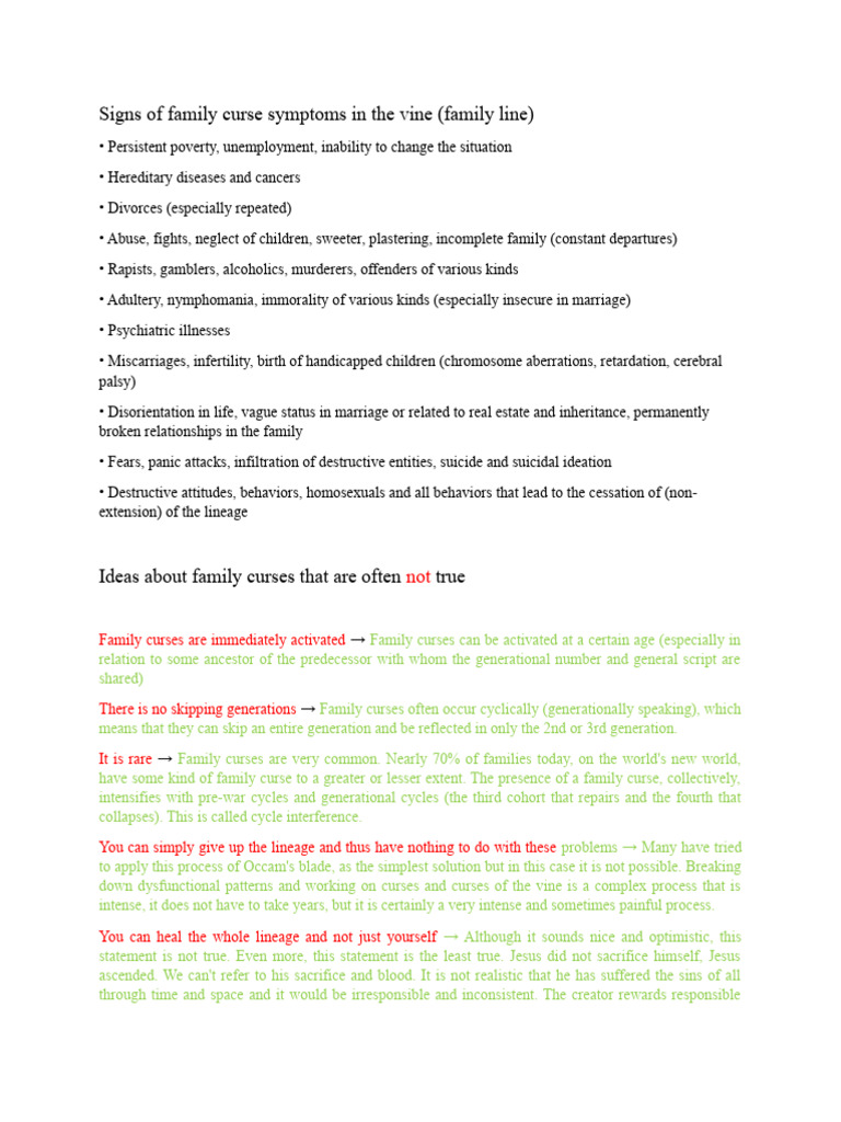 Pendulum Dowsing-Healing Family Curses | PDF | Prayer | Forgiveness