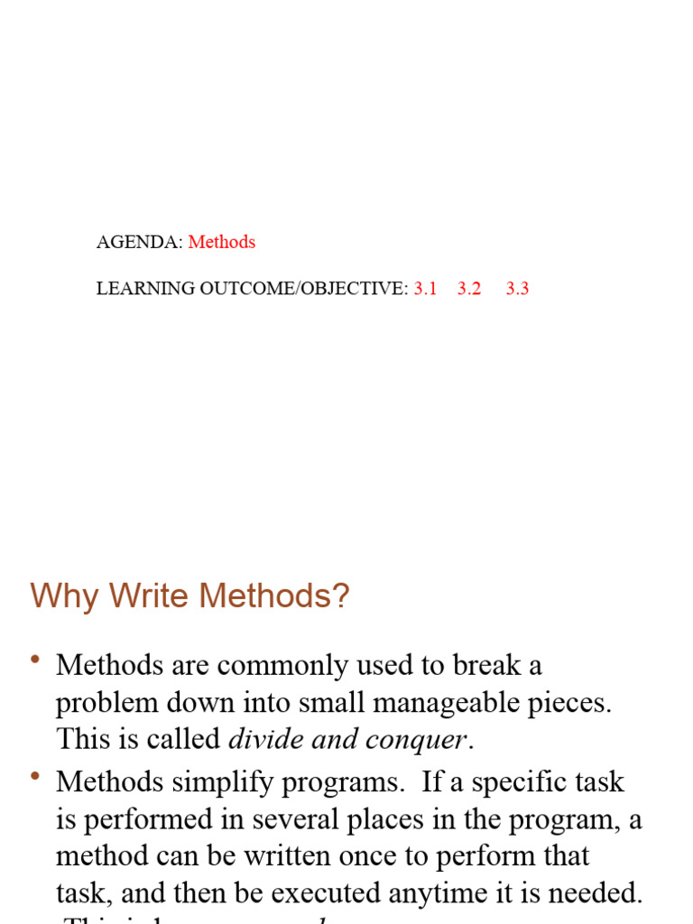 Methods Java | Download Free PDF | Parameter (Computer Programming ... Methods Java | Download Free PDF | Parameter (Computer Programming ...