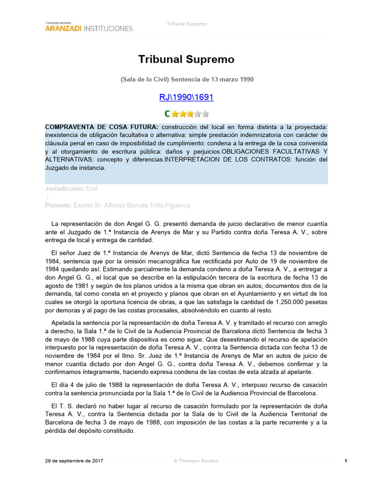 STS de 13 Marzo 1990 | PDF | Sentencia (ley) | Justicia