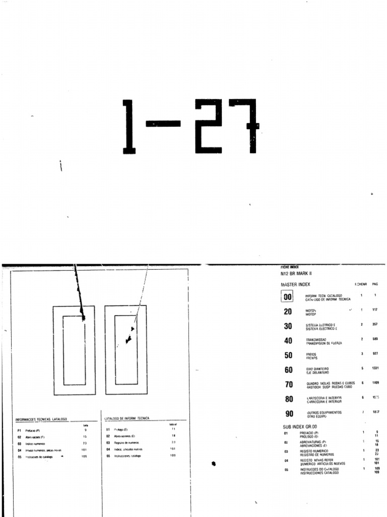 Catalogo de Peças 1-7 (Indice, Motor) | PDF