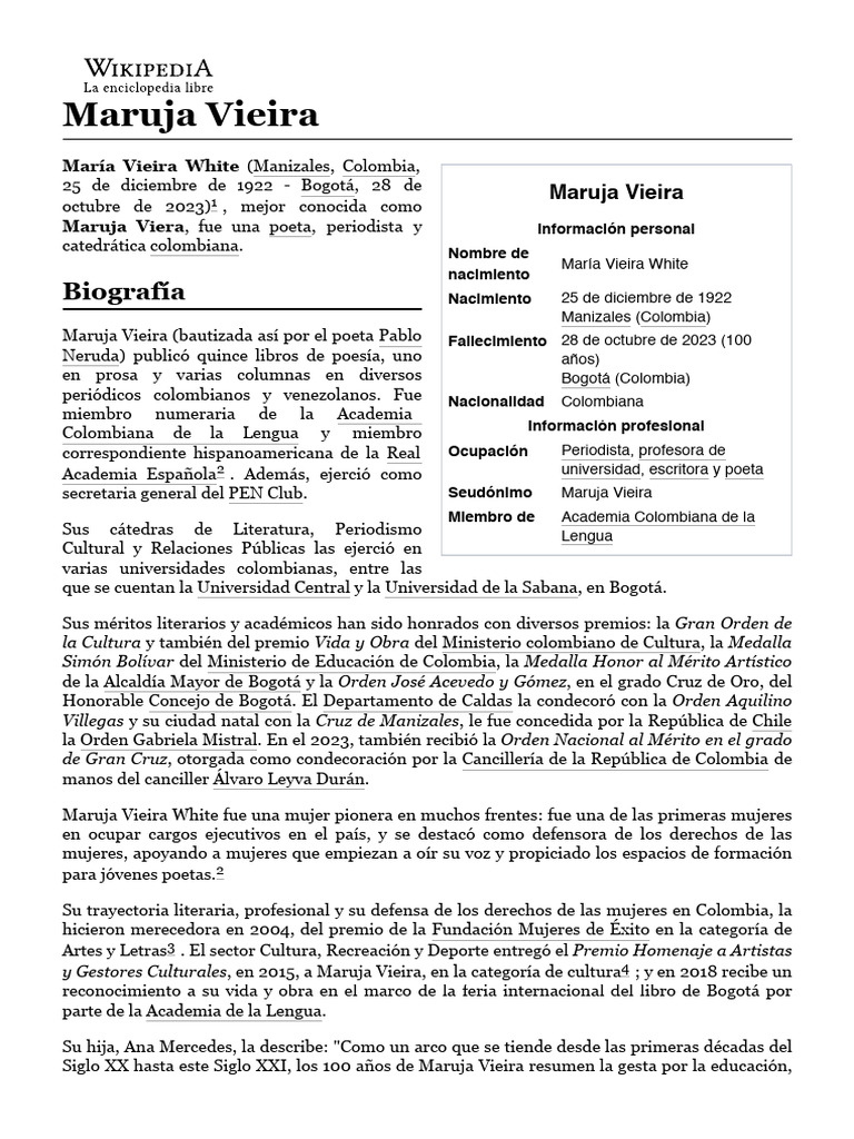 Maruja Vieira | PDF | Colombia | Bogotá