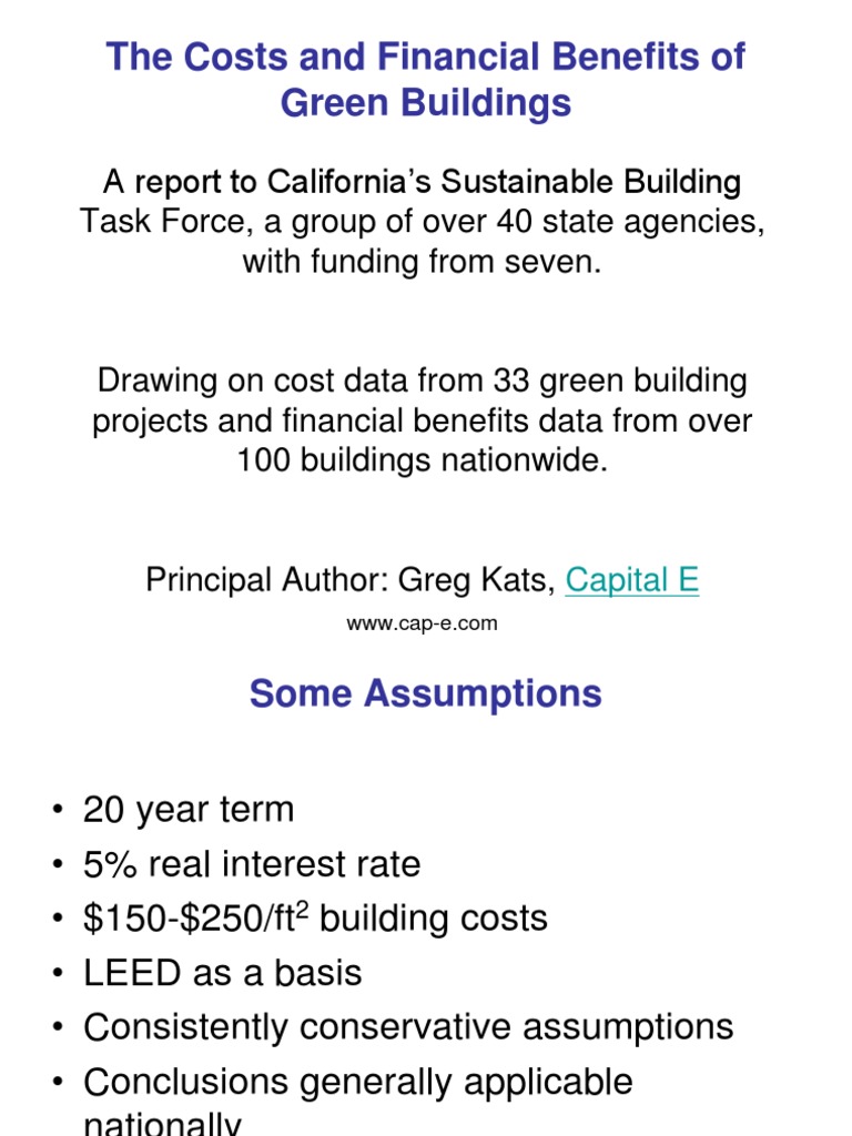 Financial Benefits of Green Buildings | PDF