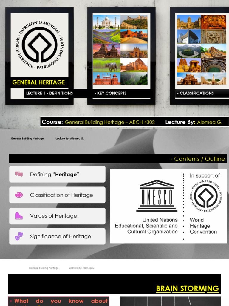 Chapter 1 - Lecture 1 - Defining Heritage | Download Free PDF ...