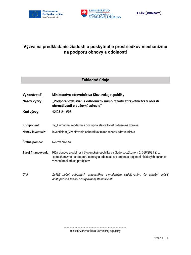 00 Vyzva - Vzdelavanie Mimo Rezort | PDF