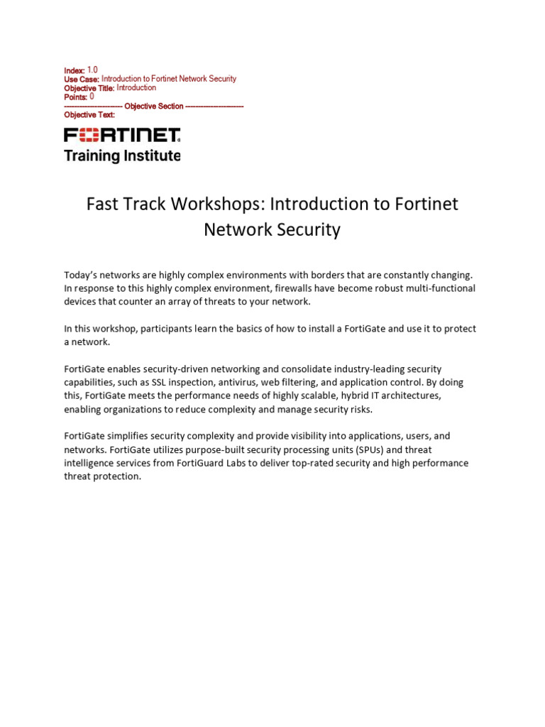 Fortinet Network Security Workshop | PDF | Transport Layer Security | Command Line Interface