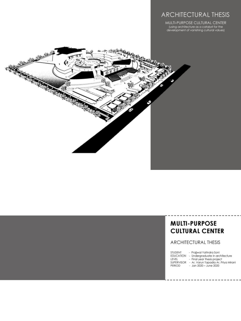 Architectural Thesis On Multipurpose Cultural Center | PDF