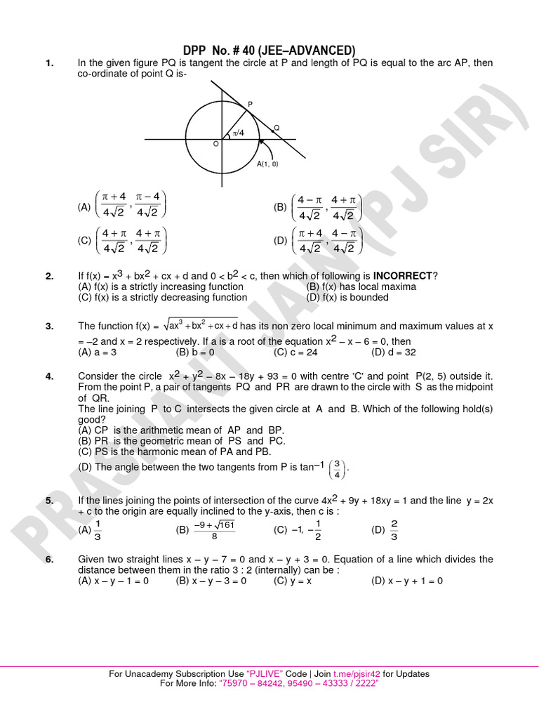 DPP 40 | PDF | Geometry | Euclidean Geometry