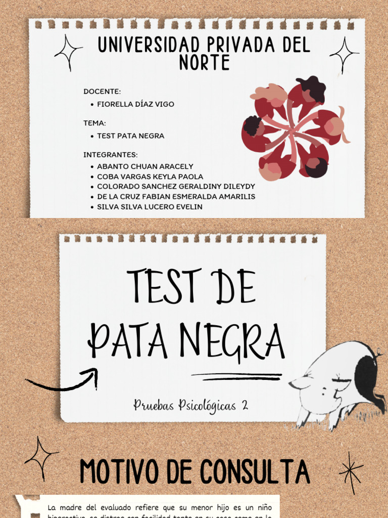 Evaluación Psicológica: Test Pata Negra | PDF | Conceptos psicologicos ...