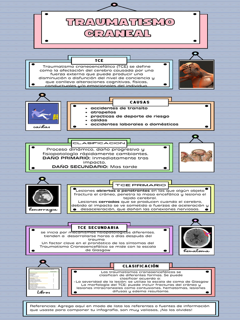 Causas y Clasificación del TCE | PDF | Lesión cerebral traumática | Lesión