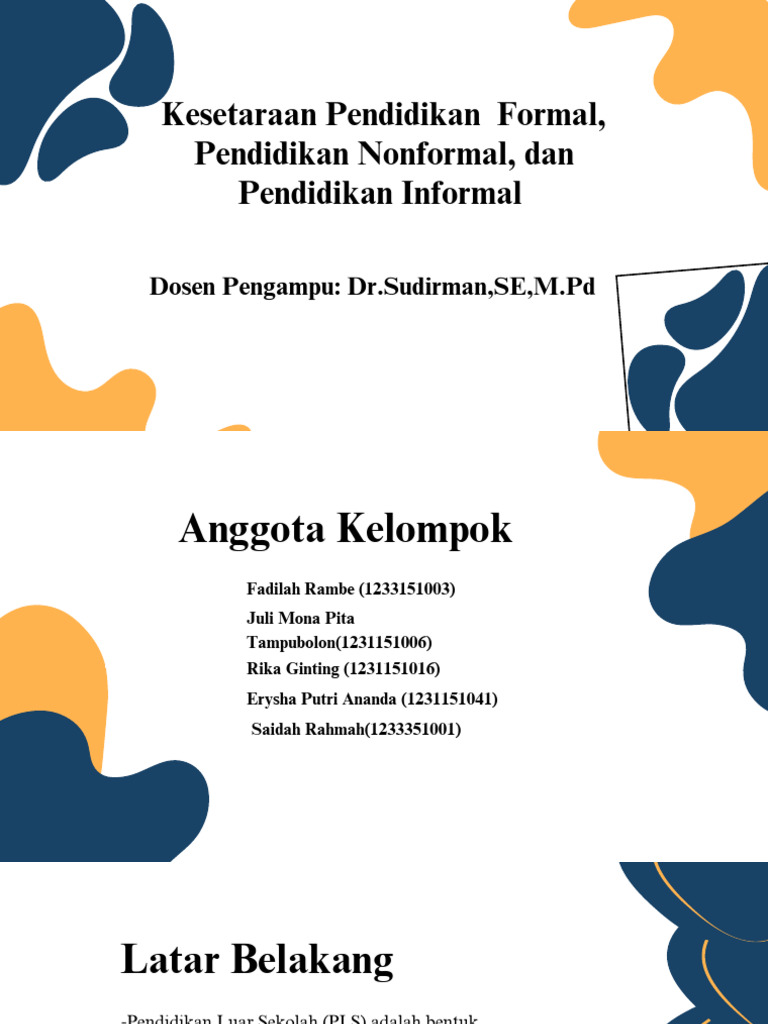 Kesetaraan Pendidikan Formal dan Nonformal | PDF